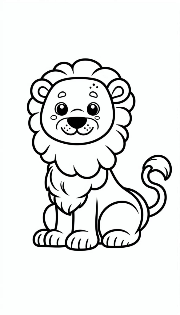 Lion Coloring Pages For Kids - KDCColoring.com