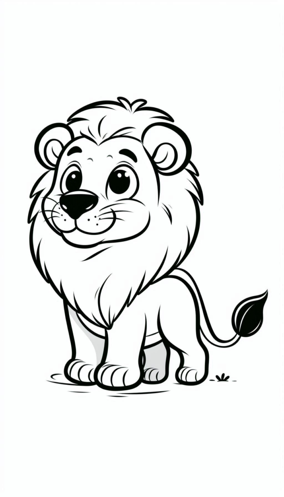 Lion Coloring Pages For Kids - KDCColoring.com