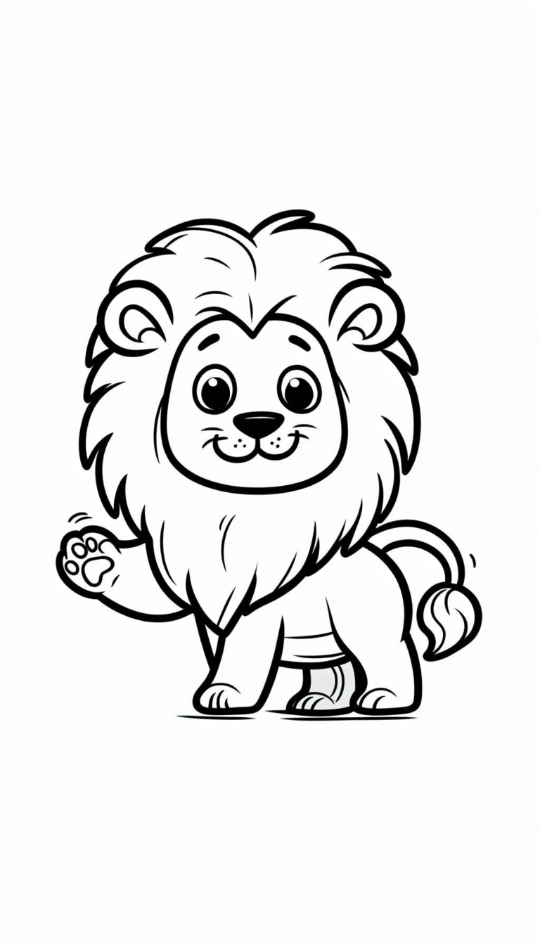 Lion Coloring Pages For Kids - KDCColoring.com