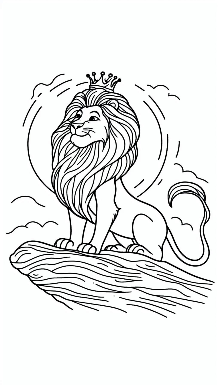 Lion Coloring Pages For Kids - KDCColoring.com