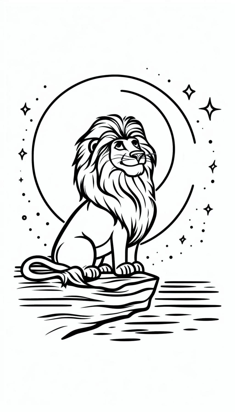 Lion Coloring Pages For Kids - KDCColoring.com