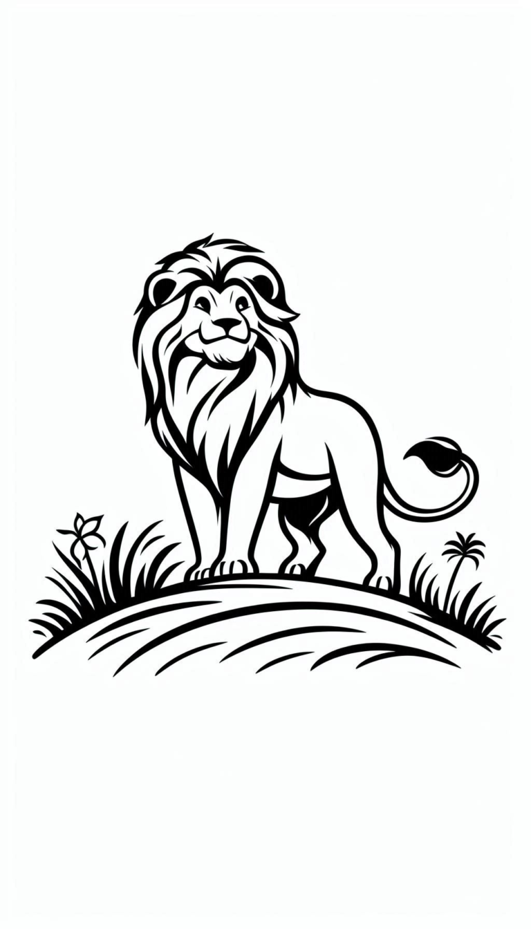 Lion Coloring Pages For Kids - KDCColoring.com