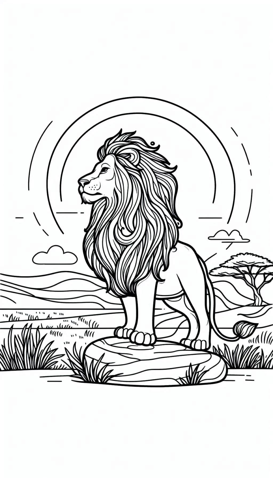 Lion Coloring Pages For Kids - KDCColoring.com