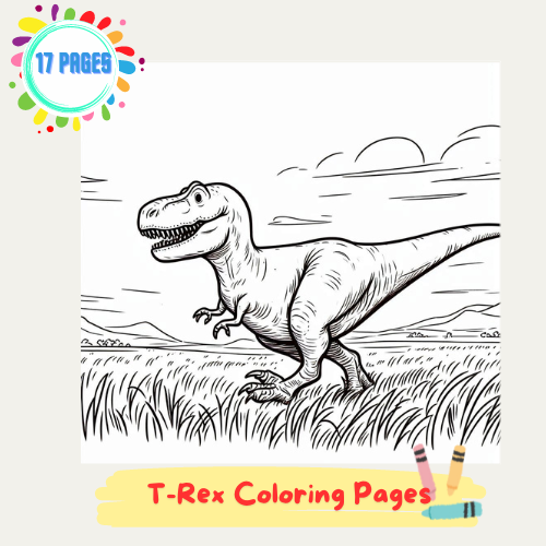 T-Rex Coloring Pages 17+ | Free PDF Printables - KDCcoloring